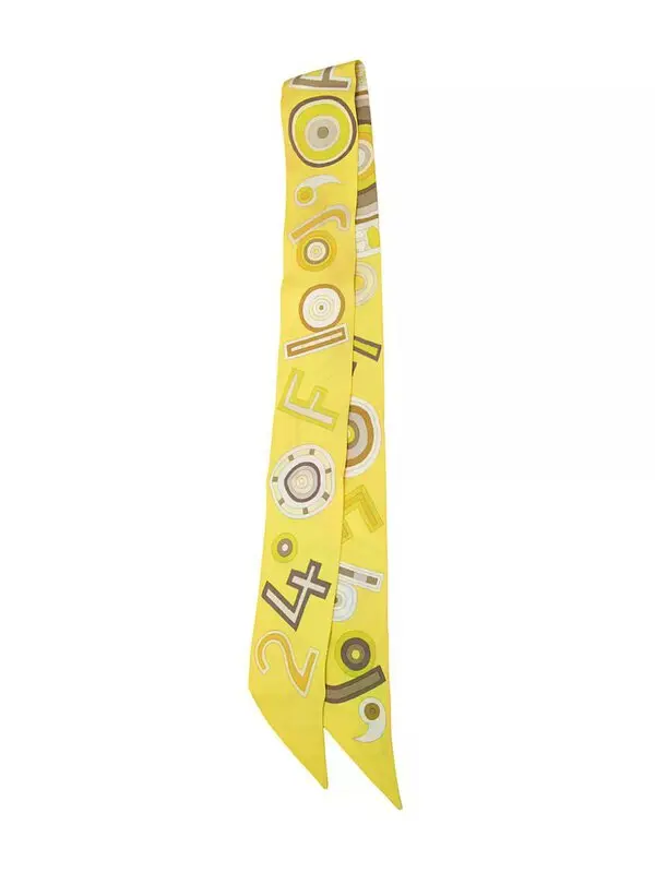 Hermès 2000-2020 Tohu Bohu Silk Twilly Scarf Scarves - Yellow