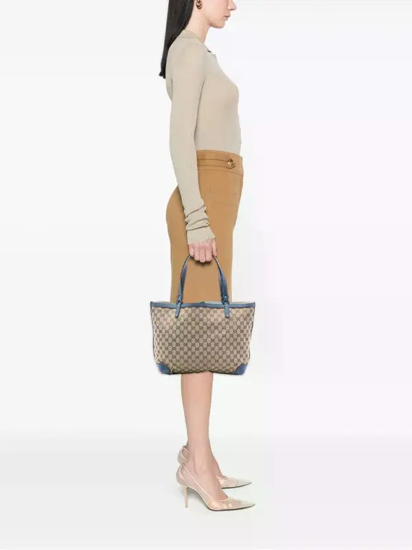 Gucci Medium Gg Canvas Craft Tote Bag