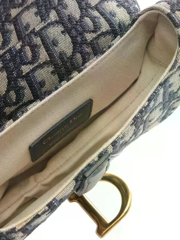 Dior 2010-2026 Mini Oblique Saddle Bag - Neutrals