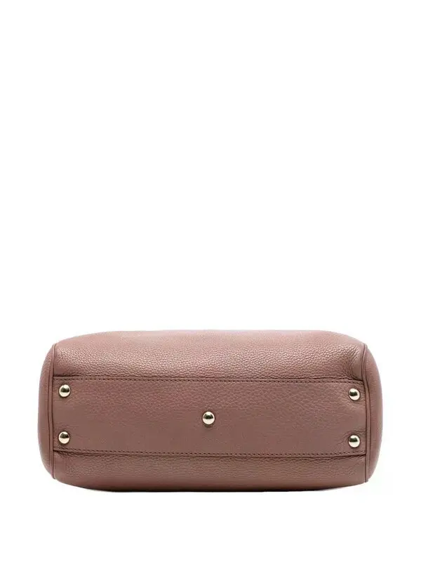 Gucci Small Calfskin Bamboo Shopper Satchel - Brown