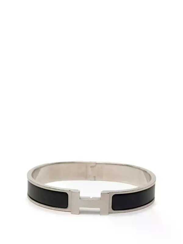 Hermès 2000-2025 Narrow Enamel Clic H Bracelet Pm - Black