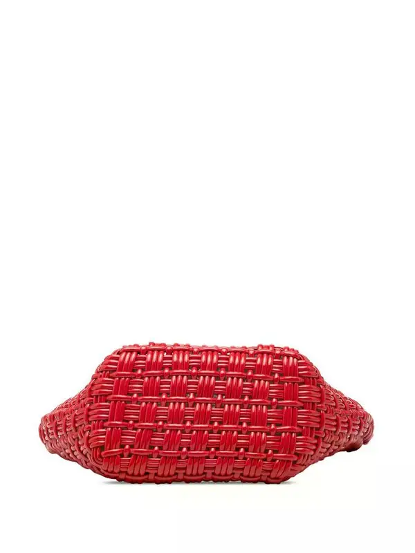 Balenciaga 2021 Faux Leather Bistro Panier Xs Satchel - Red