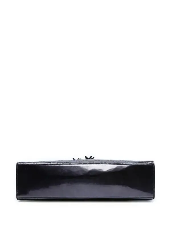 Gucci Large Patent Sima Emily Shoulder Bag - Purple
