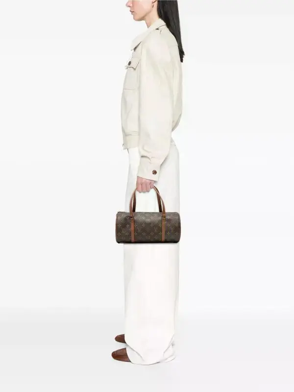 LOUIS VUITTON 1991 Monogram Papillon 30 Handbag - Brown