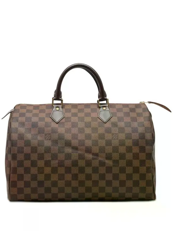 LOUIS VUITTON 2012 Damier Ebene Speedy 35 Boston Bag
