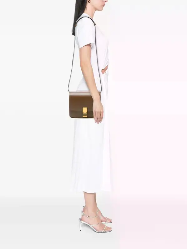 Celine 2018 Small Calfskin Classic Box Crossbody Bag - Brown