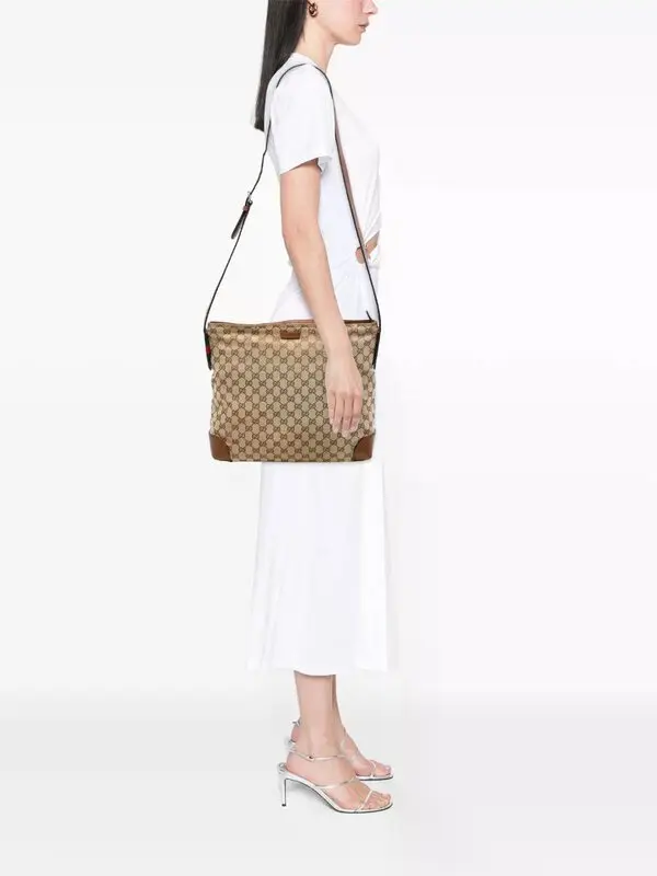 Gucci Gg Canvas Web Crossbody Bag - Neutrals