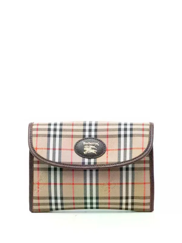 Burberry Haymarket Check Clutch - Neutrals