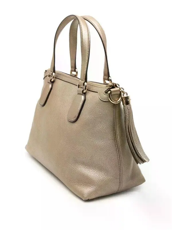 Gucci 2000-2015 Small Metallic Leather Soho Working Satchel