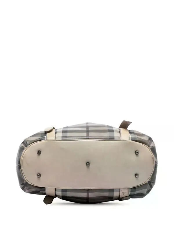 Burberry Smoke Check Coated Canvas Northfield Satchel