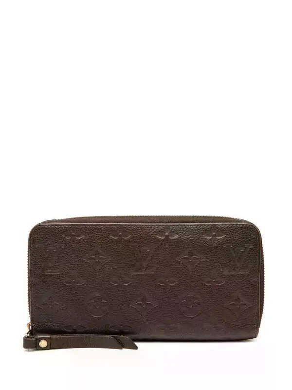LOUIS VUITTON 2015 Monogram Empreinte Zippy Wallet Long Wallets - Brown