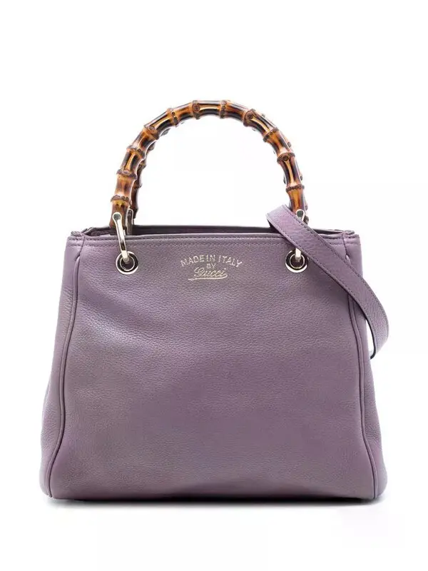 Gucci Small Calfskin Bamboo Shopper Satchel