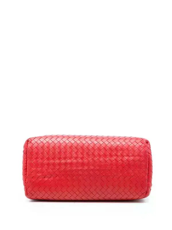 Bottega Veneta Small Nappa Intrecciato Roma Satchel - Red
