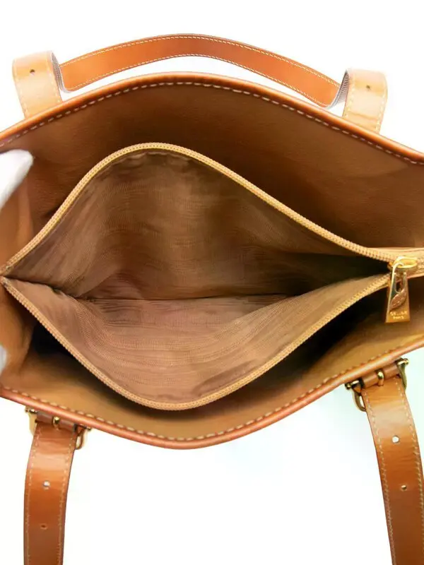 Celine 1998 Macadam Coated Canvas Tote Bag - Brown