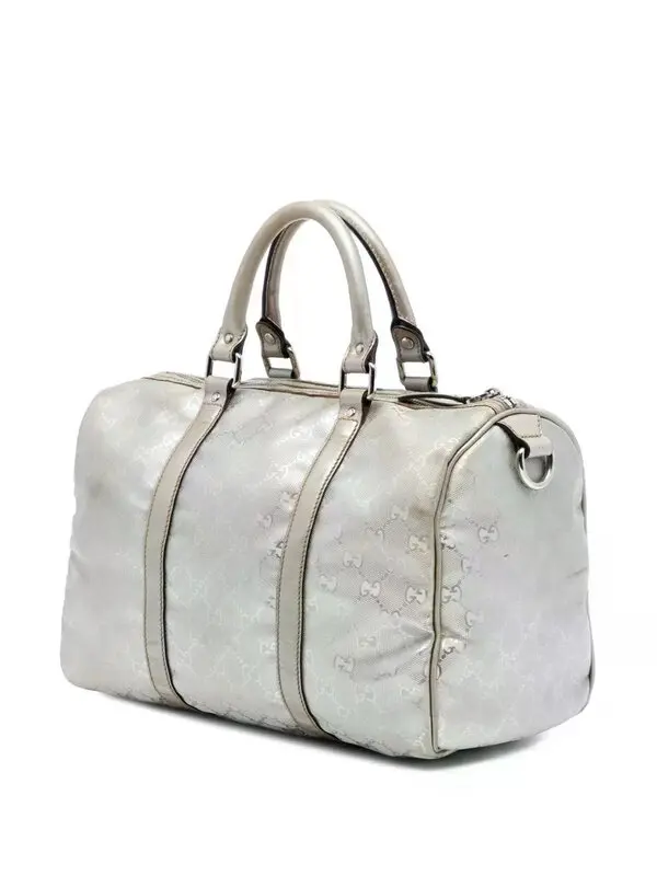 Gucci Medium Gg Imprime Joy Boston Bag - Silver