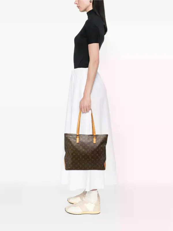 LOUIS VUITTON 2005 Monogram Cabas Mezzo Tote Bag