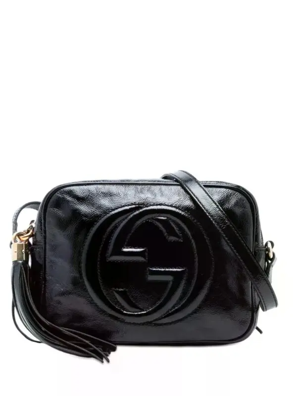 Gucci 2016-2026 Patent Soho Disco Crossbody Bag - Black