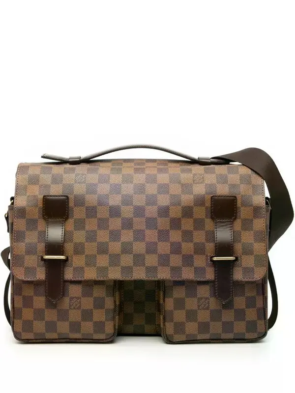 LOUIS VUITTON 2008 Damier Ebene Broadway Satchel - Brown