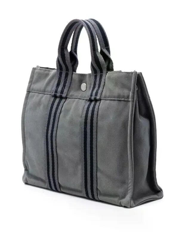 Hermès Canvas Fourre Tout Pm Tote Bag - Grey