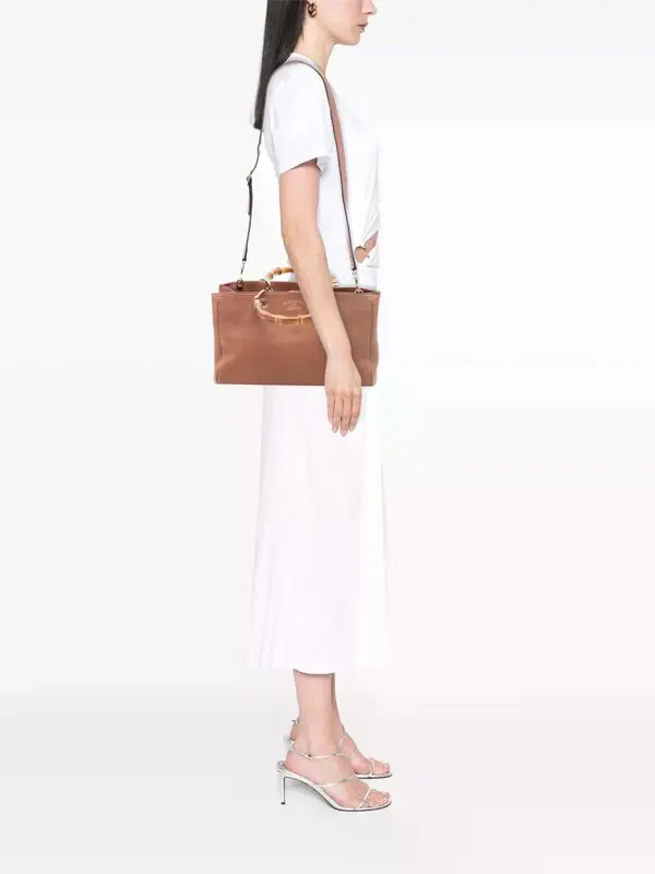 Gucci Medium Calfskin Bamboo Shopper Satchel