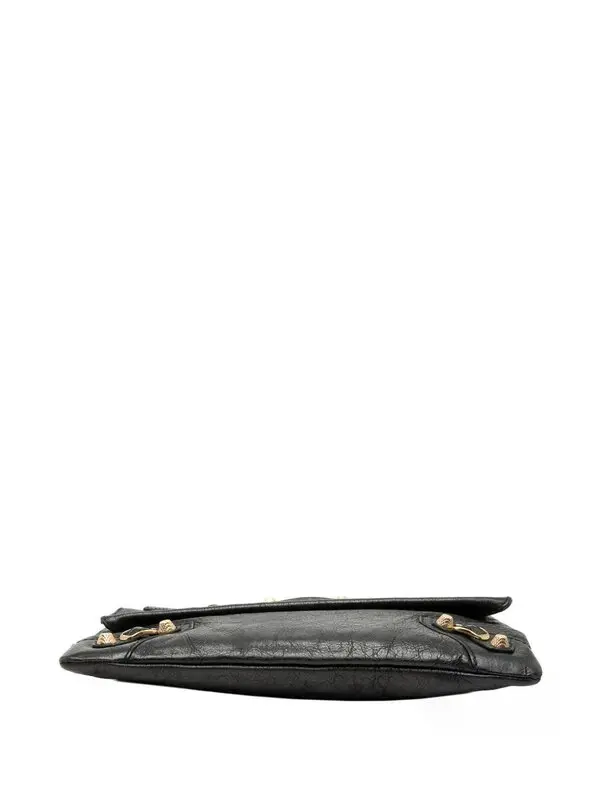 Balenciaga 2013 Lambskin Motocross Giant 12 Envelope Clutch - Black