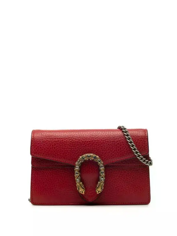 Gucci 2016-2026 Mini Leather Dionysus Crossbody Bag - Red