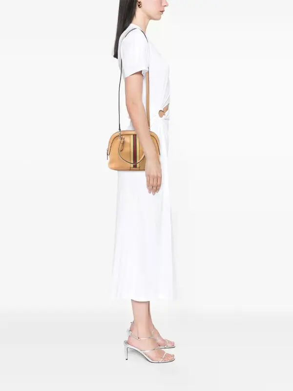 Gucci Mini Leather Web Dome Satchel