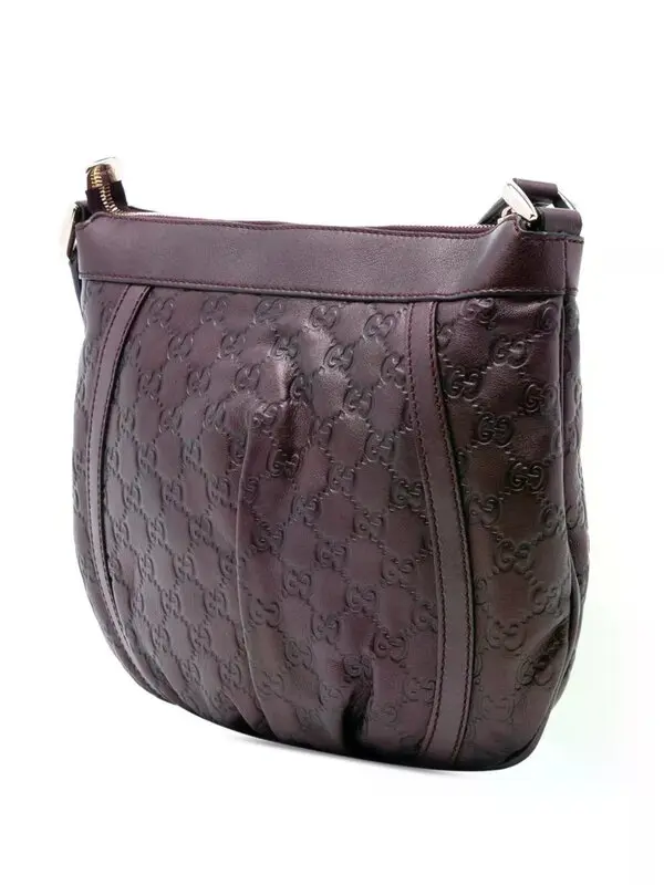 Gucci Metallic Sima Abbey D-ring Crossbody Bag - Purple