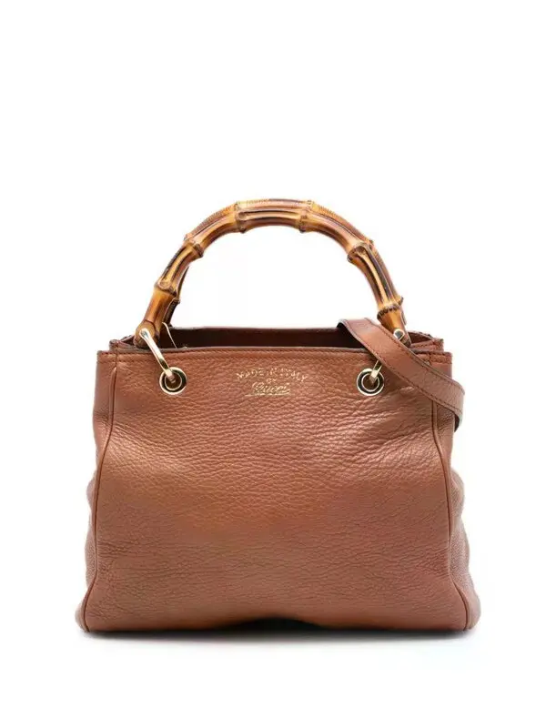 Gucci Small Calfskin Bamboo Shopper Satchel