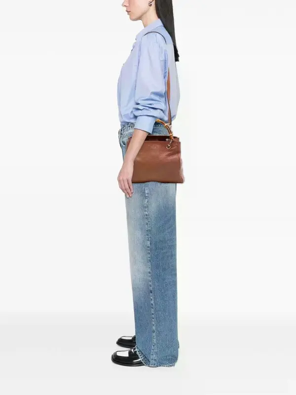 Gucci Small Calfskin Bamboo Shopper Satchel