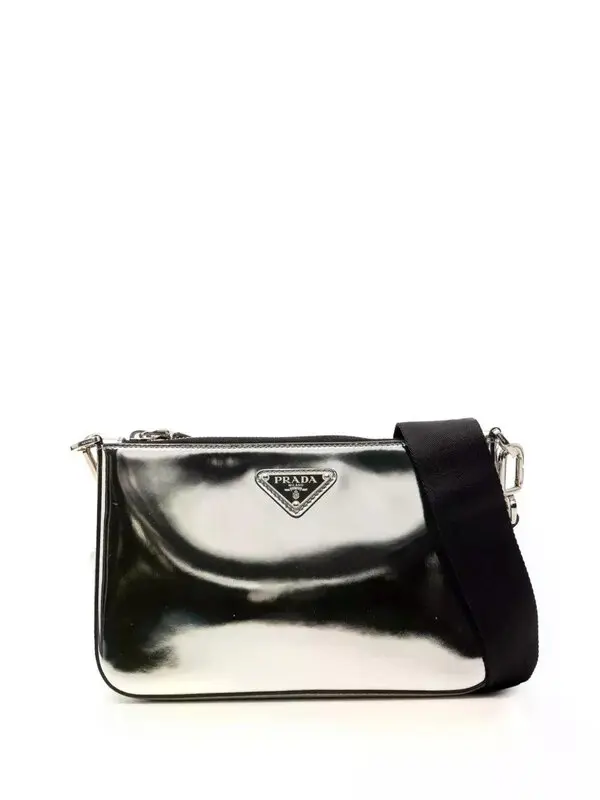 Prada Brushed Leather Re-edition Zip Messenger Bag Crossbody Bag