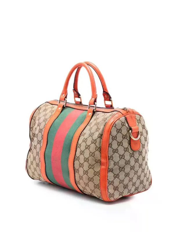 Gucci Gg Canvas Web Joy Boston Bag Satchel - Neutrals