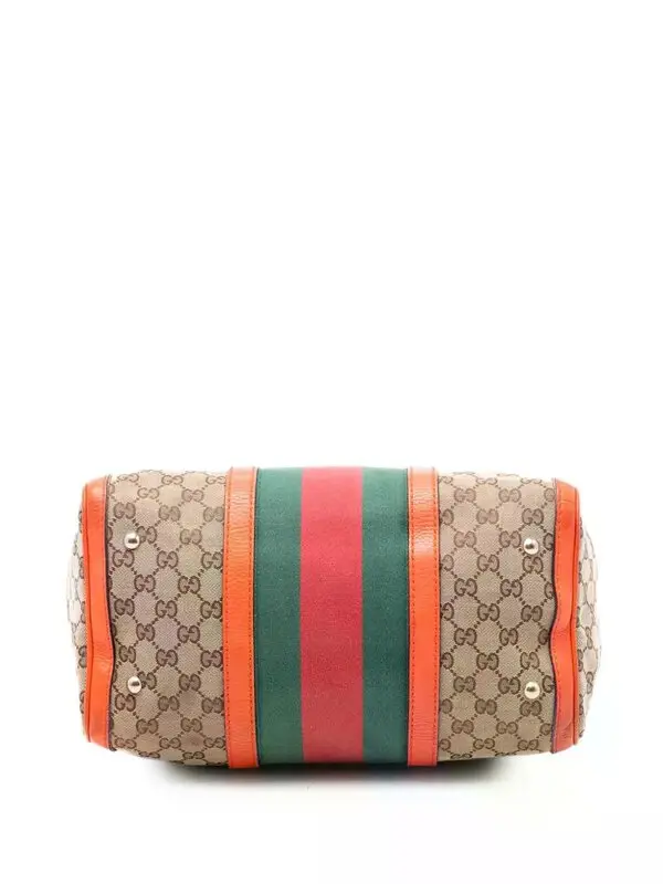 Gucci Gg Canvas Web Joy Boston Bag Satchel - Neutrals