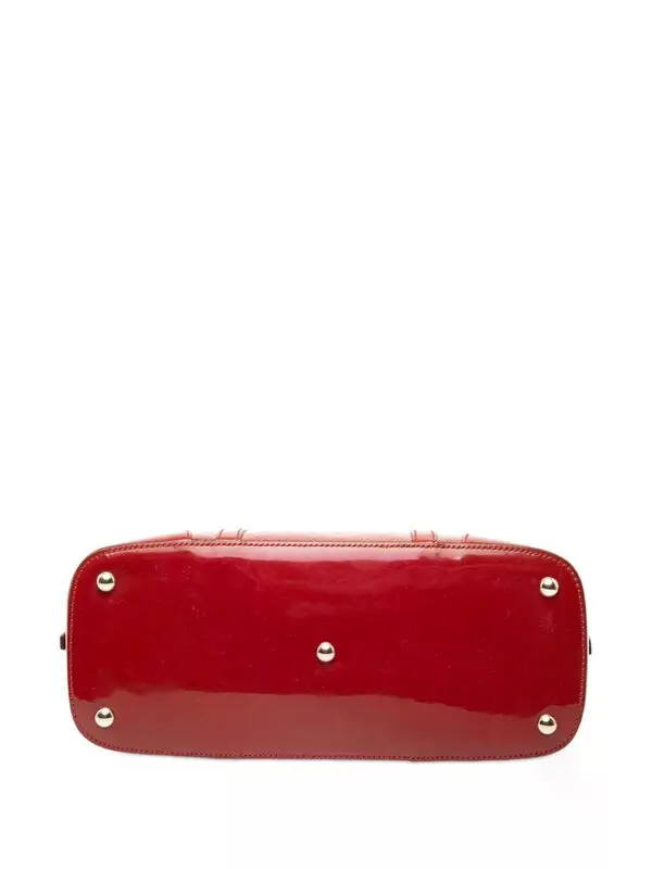 Gucci Microssima Patent Dome Satchel - Red