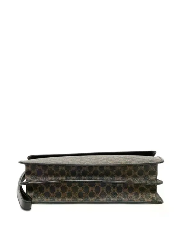 Celine 2000 Macadam Coated Canvas And Leather Clutch Bag