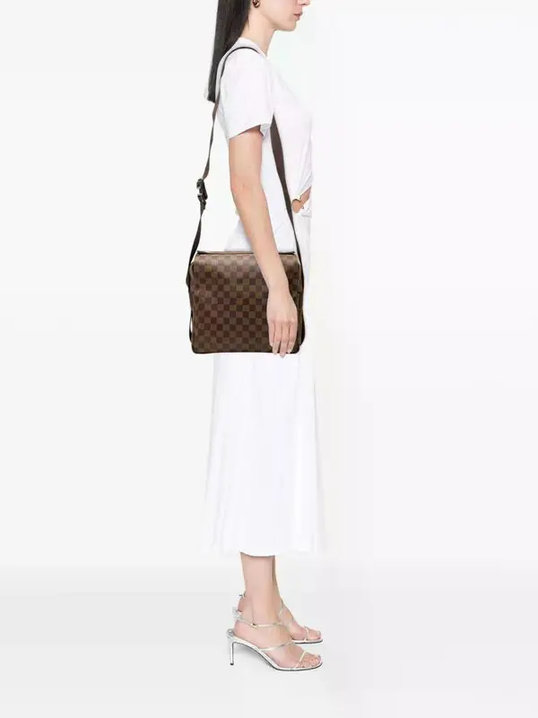 LOUIS VUITTON 2006 Damier Ebene Naviglio Crossbody Bag - Brown