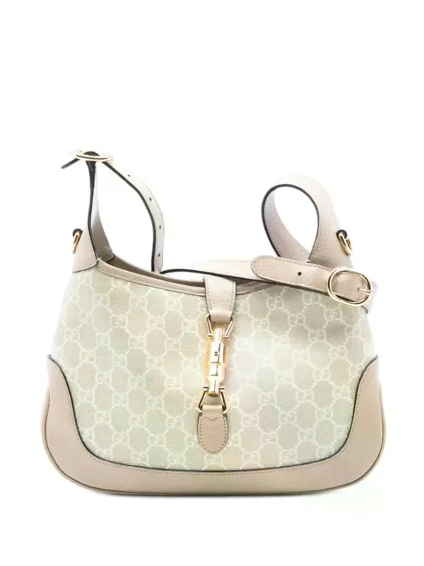 Gucci Small Gg Supreme Jackie 1961 Crossbody Satchel - Neutrals