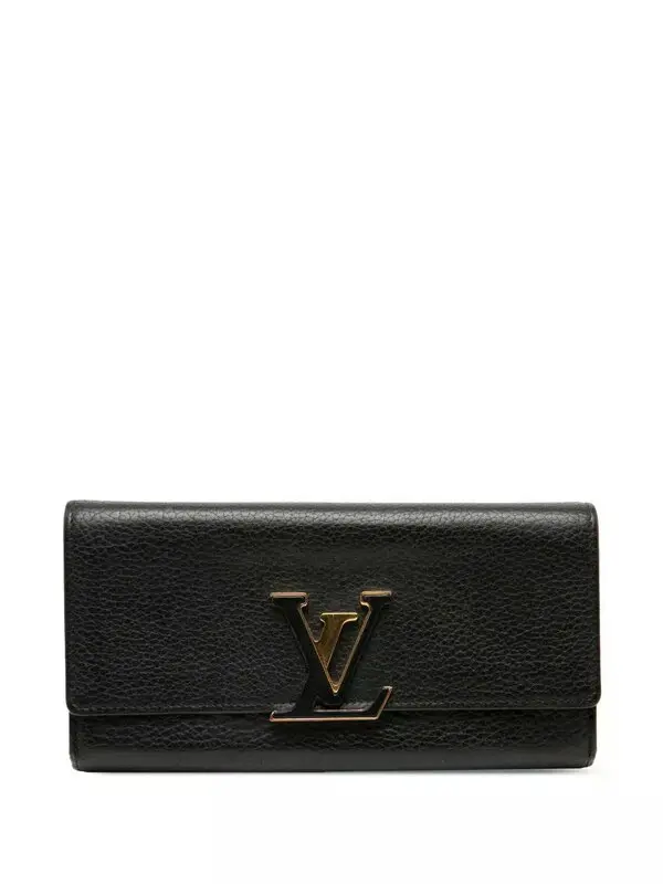 LOUIS VUITTON 2020 Taurillon Capucines Wallet Long Wallets - Black