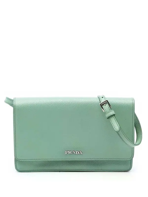 Prada Saffiano Wallet On Strap