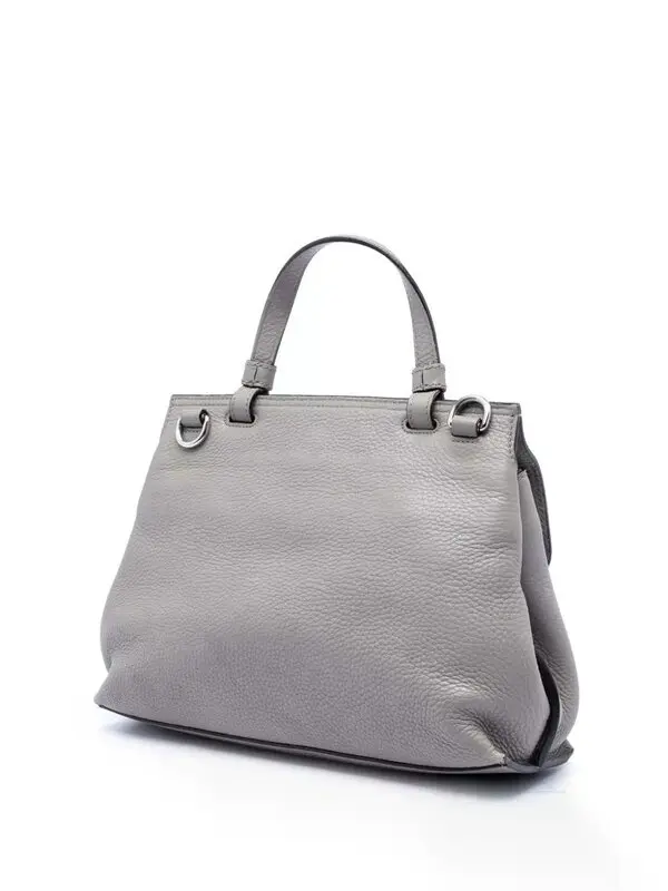Gucci Small Leather Bamboo Satchel - Grey
