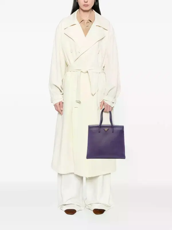 Prada Saffiano Lux Parabole Satchel - Purple