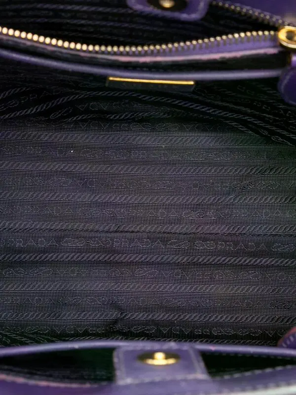 Prada Saffiano Lux Parabole Satchel - Purple