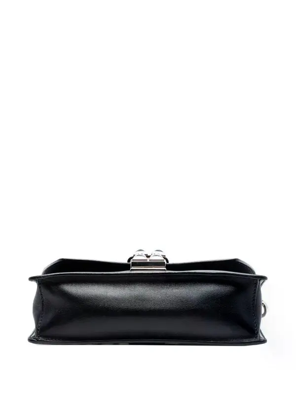 Prada City Calfskin And Saffiano Studded Elektra Crossbody Bag - Black