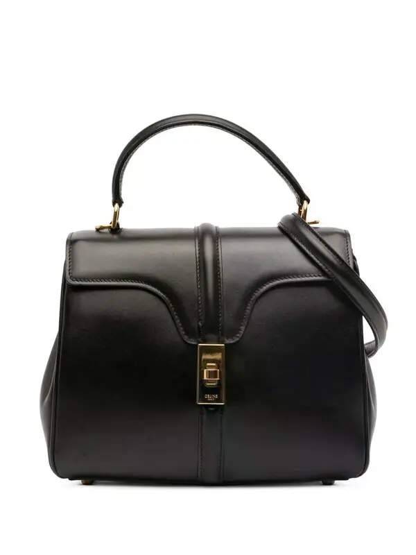 Celine 2019 Small Leather 16 Satchel - Black