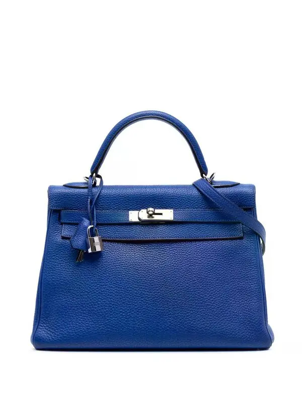 Hermès 2011 Togo Kelly Ii Retourne 32 Satchel - Blue
