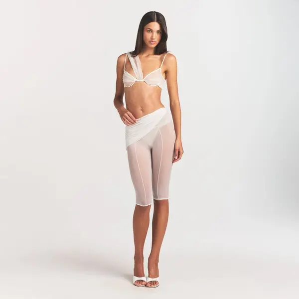 SKIMS Ultra Fine Mesh Draped Capri - Ivory
