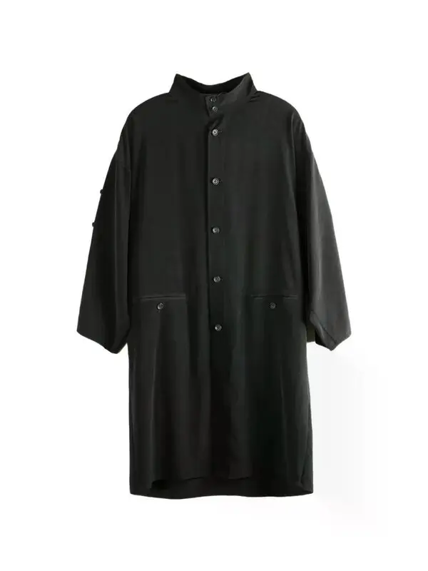 Yohji Yamamoto Buttoned Long-sleeve Coat - Black