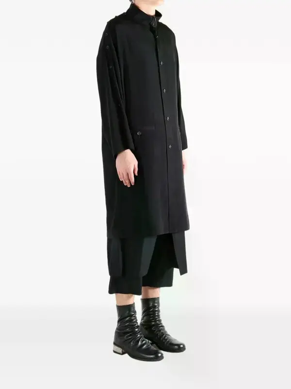 Yohji Yamamoto Buttoned Long-sleeve Coat