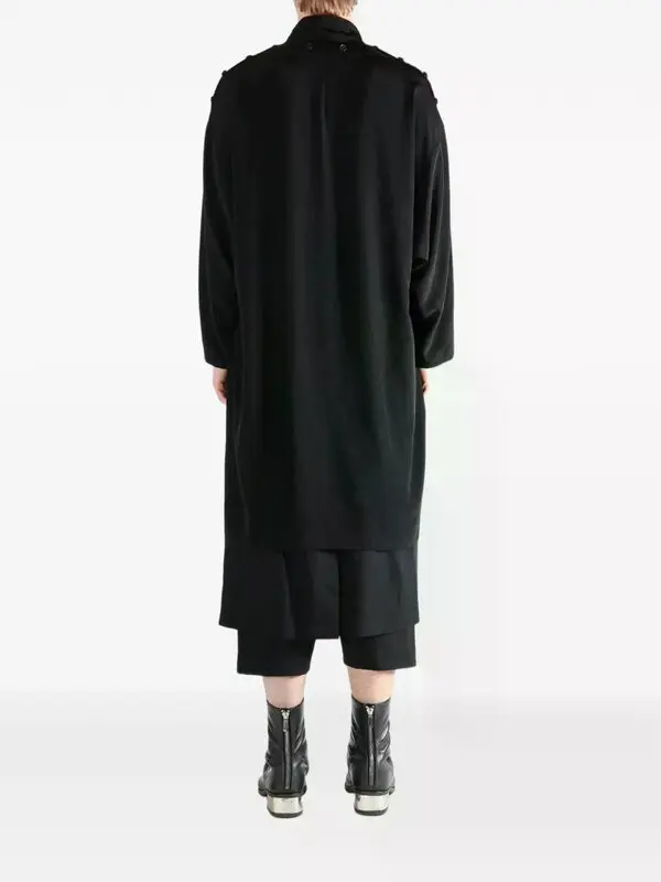 Yohji Yamamoto Buttoned Long-sleeve Coat