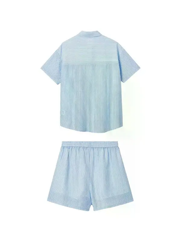 B+AB Striped Shirt And Shorts Set